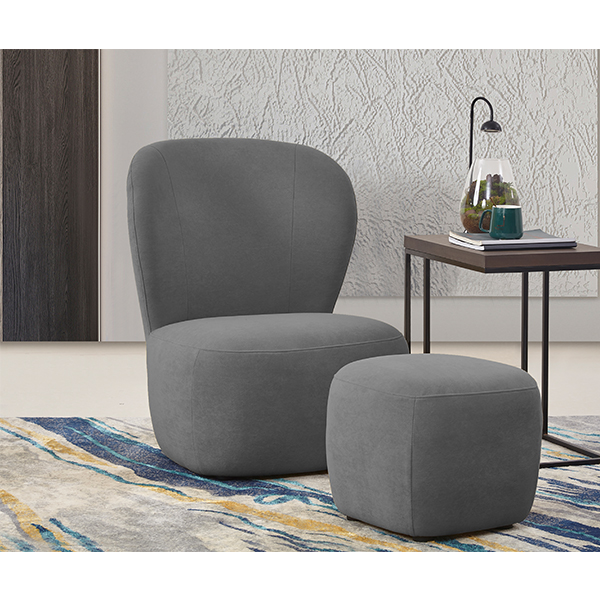 Poland armchair in gray teflon fabric - Casa di Gusto - Furnishing ...